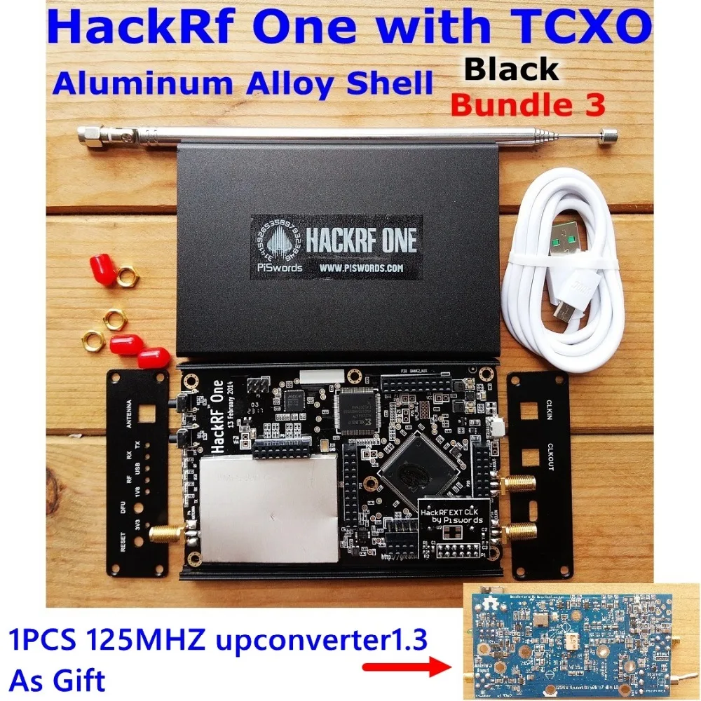 Novo software hackrf sdr rádio definido, 1mhz a 6ghz com revestimento de liga de alumínio e kit ...