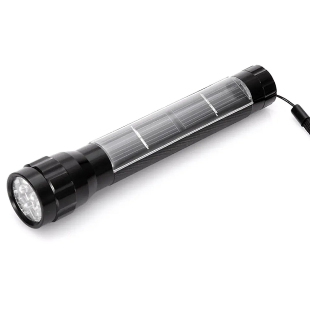 Solar Energy Flashlight Seven LED Charging Outdoor Portable Aluminum ...