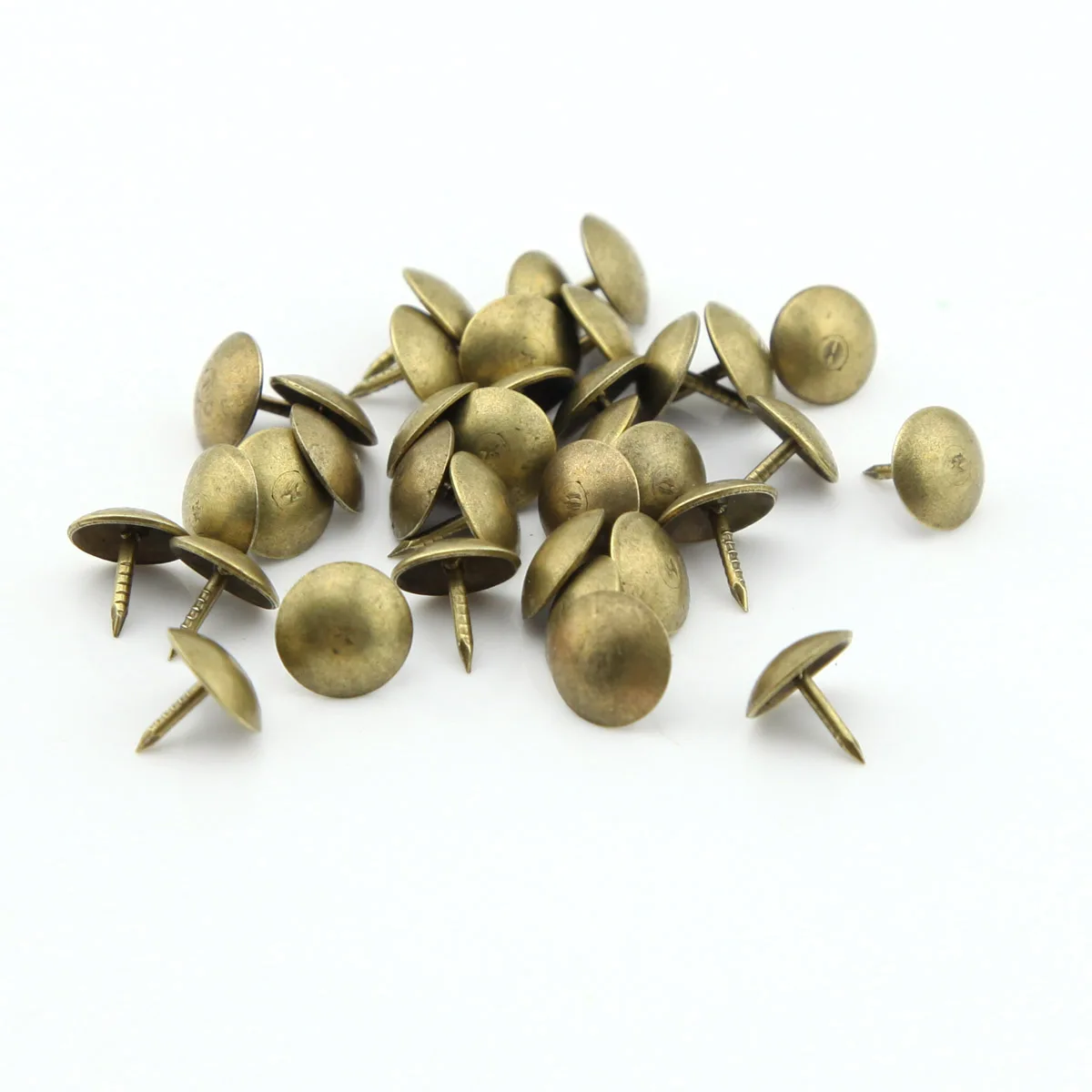 100pcs 9mmx9mm Bronze Round Head Doornail Thumbtack Pushpin Drawing Pin ...