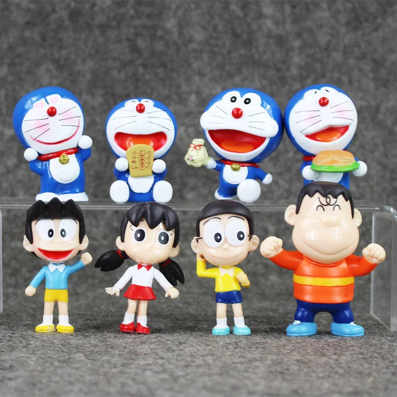 Aliexpress.com : Buy 8Pcs/set 7cm PVC Doraemon Action Figures Dolls ...