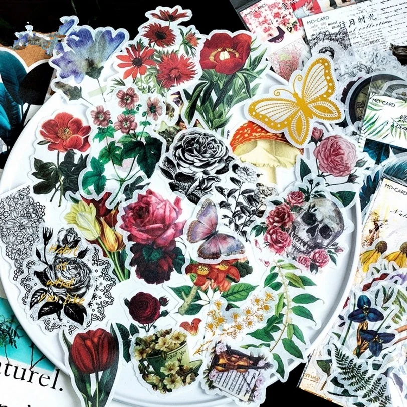 beautiful-flowers-60pcs-lot-scrapbooking-stickers-card-making-diy