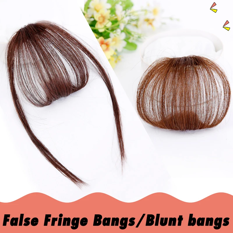 Accessoires coiffure,postiche frange synthétique courte noire,faux ...