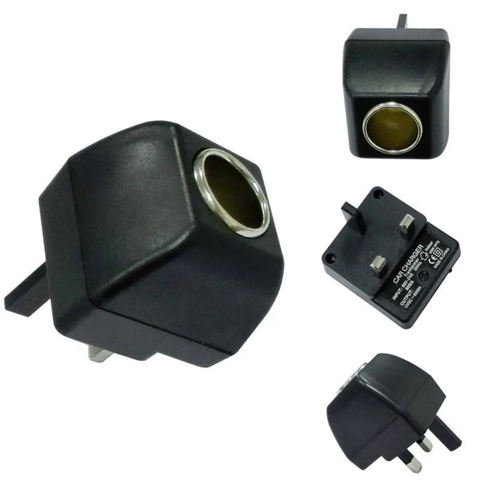 Car Charger Adapter Cigarette Lighter Socket UK Plug 220V to 12V DC ...