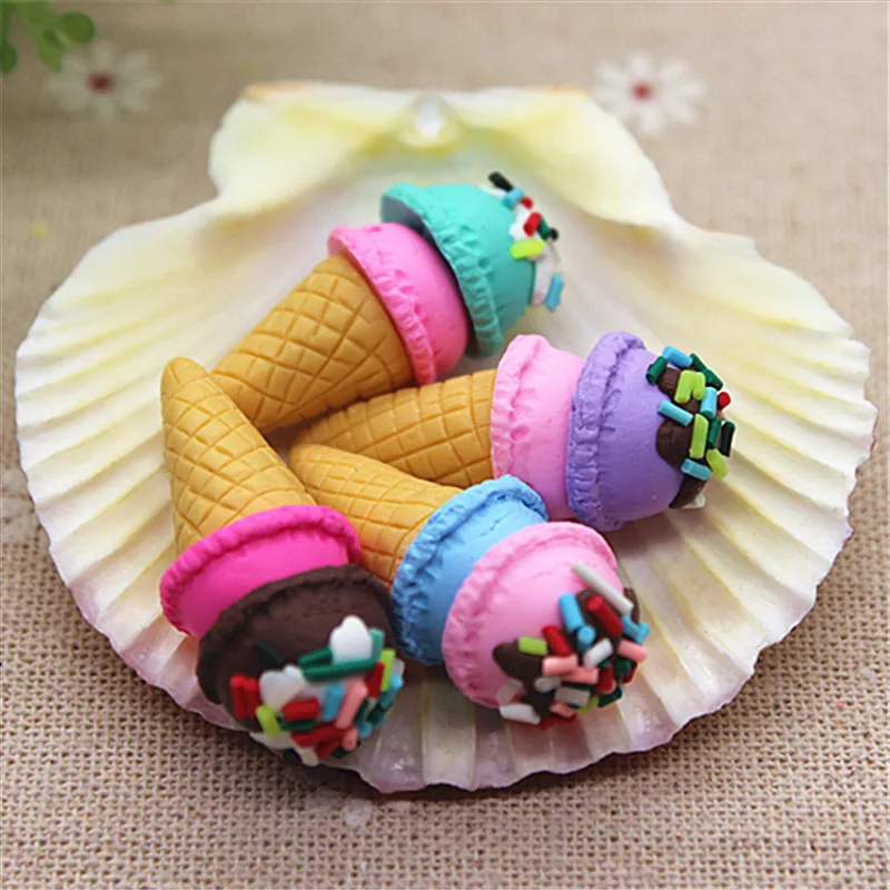 5pcs-Kawaii-Simulation-Food-3D-Clay-Ice-cream-Embellishment-Accessories ...