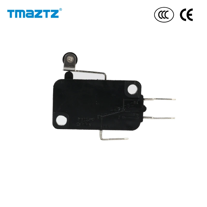 mini micro switch 16A 250VAC touch switches Micro Normally Open Close long roller lever Limit ...