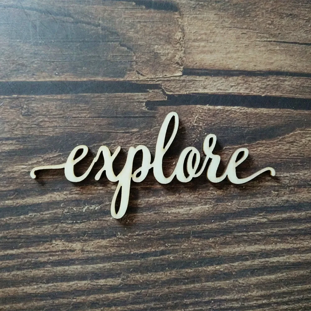 10pcs Princess Script Word Wood Sign Laser Cut Wooden Signs Cursive ...