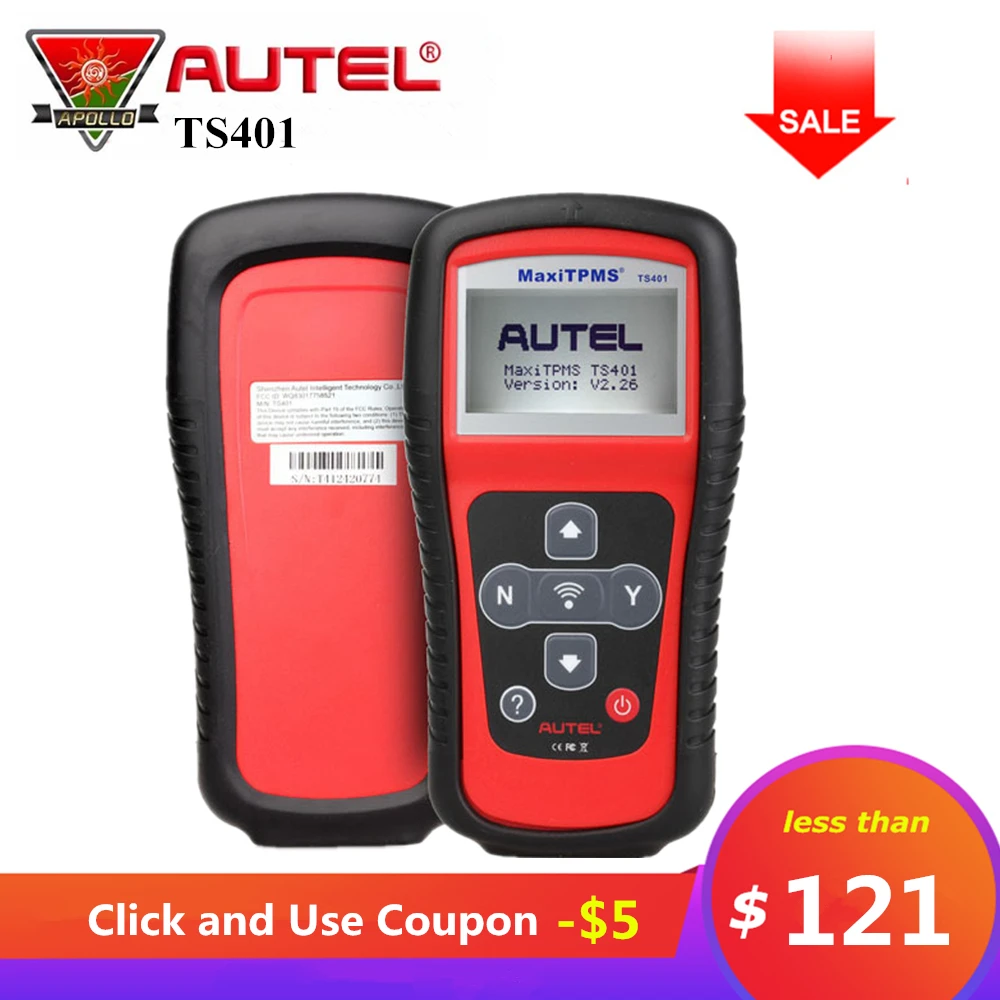 Autel Maxitpms TS401 TPMS Diagnostic Tool Receive 315mhz 433mhz Sensor ...