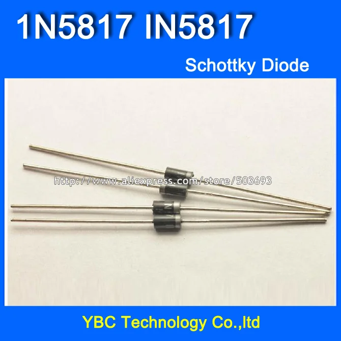 200pcs/lot 1N5817 IN5817 1A/20V Schottky Diode|diode test|diode ...