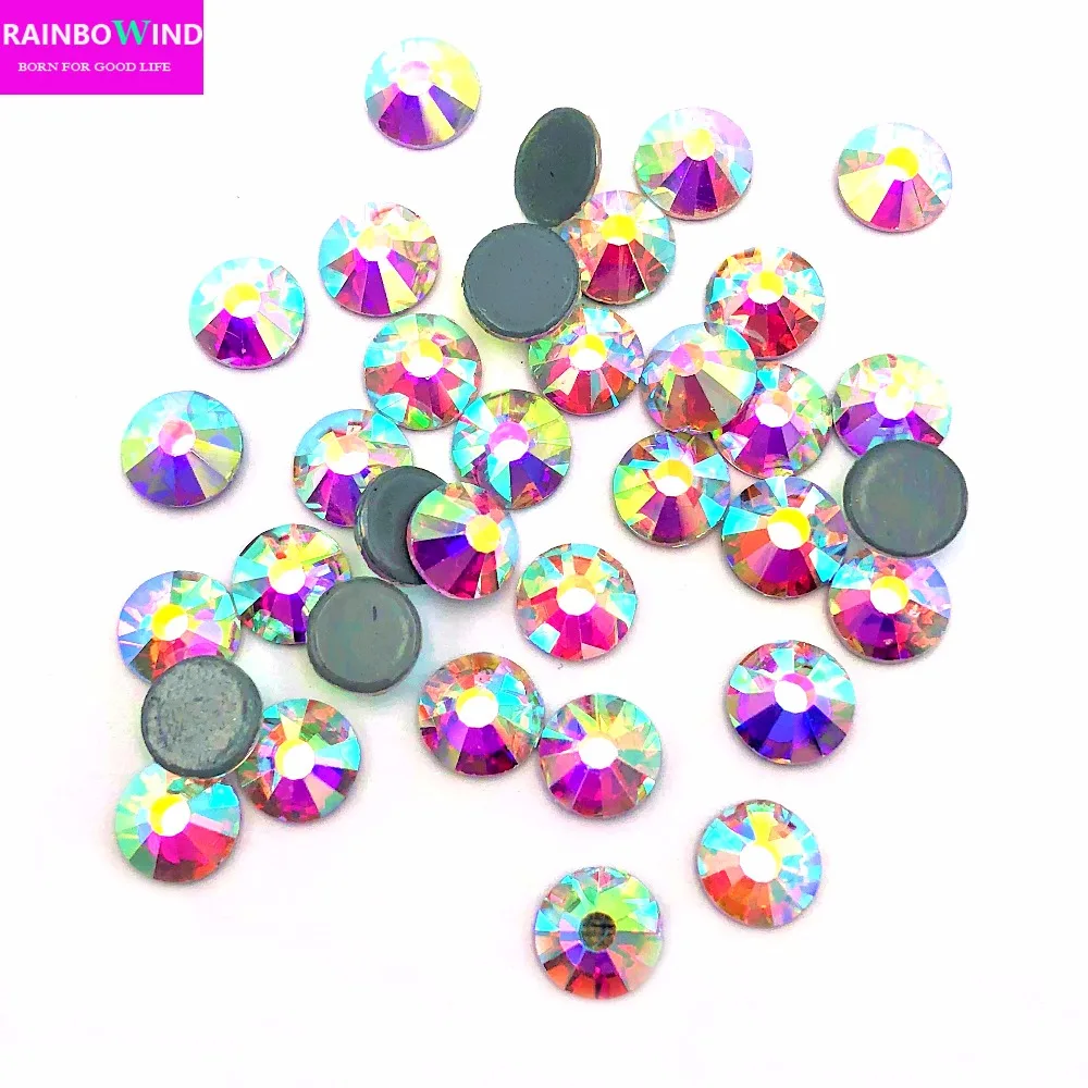 SS6 SS10 SS16 SS20 SS30 crystalAB Strass Stones Nail Art Glitter ...