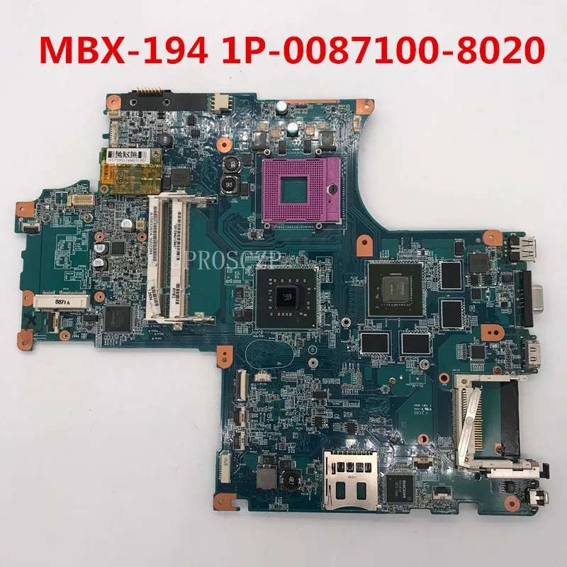 Free shipping For MBX 194 Laptop motherboard 1P 0087100 8020 100% ...