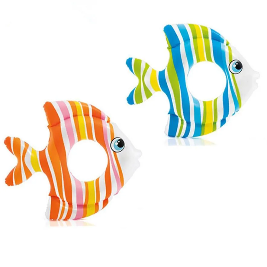 3 6 Years Old Baby Tropical Fish Swimming Ring PVC Baby Inflatable Fish ...