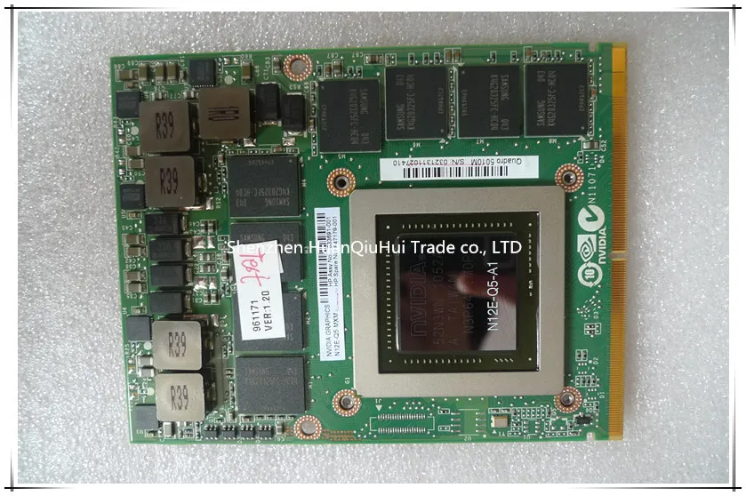 For-DELL-NVIDIA-QUADRO-5010M-4GB-GDDR5-M6600-VIDEO-CARD-N12E-Q5-A1 ...
