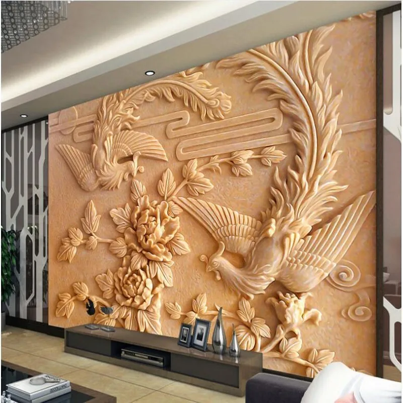 Beibehang Custom Large Scale Murals Large Scale Chinese Classical Peony