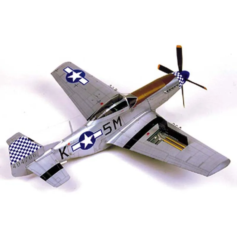 1:24 Scale Diy Paper Model P-51d Mustang Aircraft Pepercraft Military ...