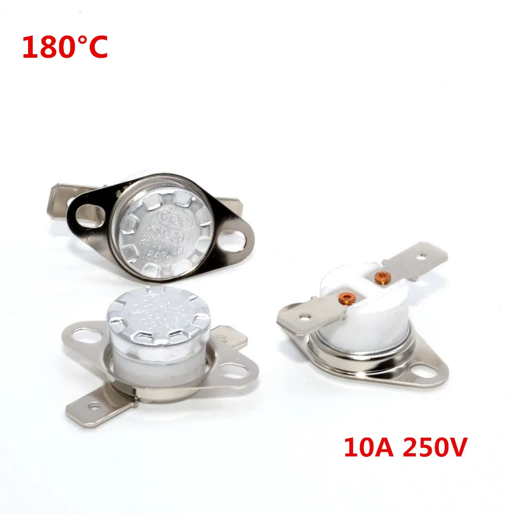 50pcs/lot Ksd301 10a 250v 180 Degrees 180 C Normal Close Nc Ceramic ...