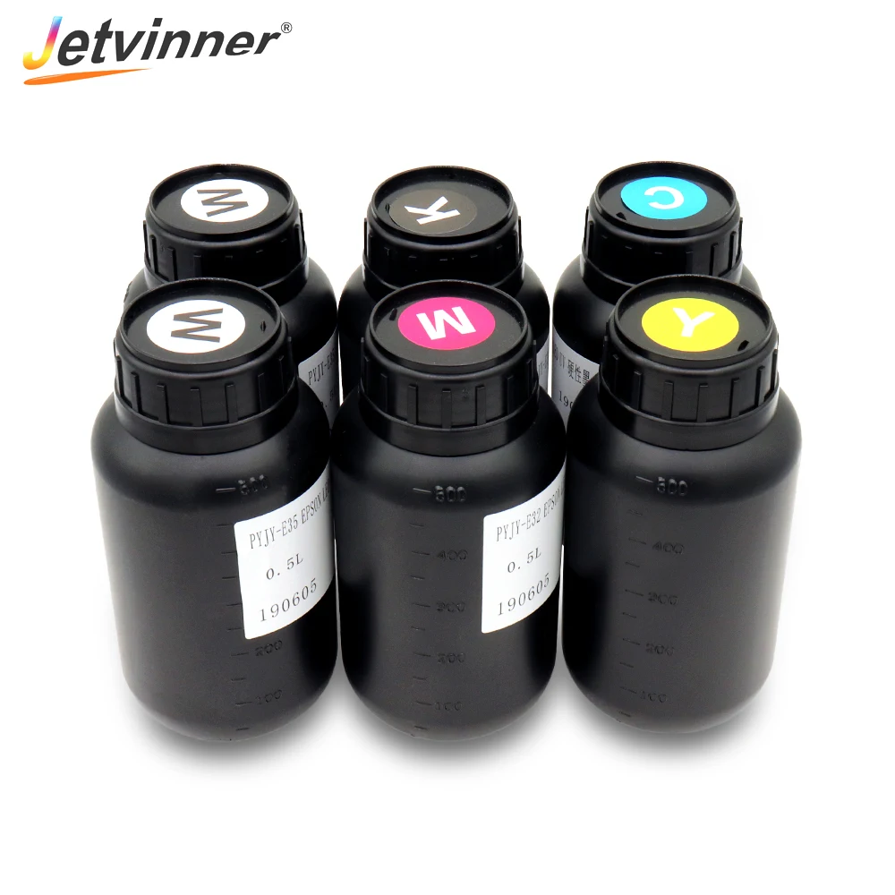 Jetvinner 6000 ml UV Ink (C/M/Y/K/W/W ) For Ricoh UV Printer For GH2220 GEN4 GEN5 GEN6 Printers ...