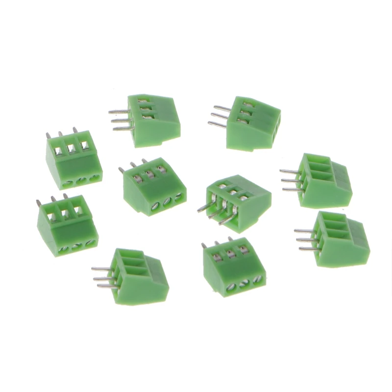10 Pcs 2Pin 10Pin Screw PCB Mounted Terminal Blocks Connector 2.54mm ...
