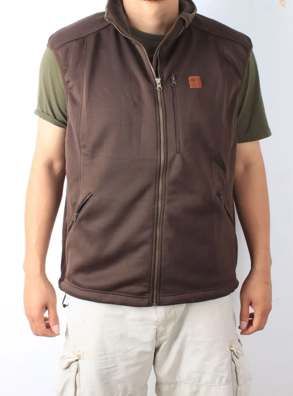 Jahti Jakt Mens Outdoor Hunting Green Vest Fleece Full Zip Up - Vests ...