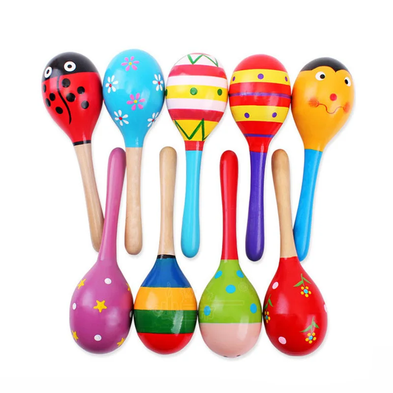 5pcs/lot Baby Toys Dolls Musical Instruments Wood Rattles Toys For ...
