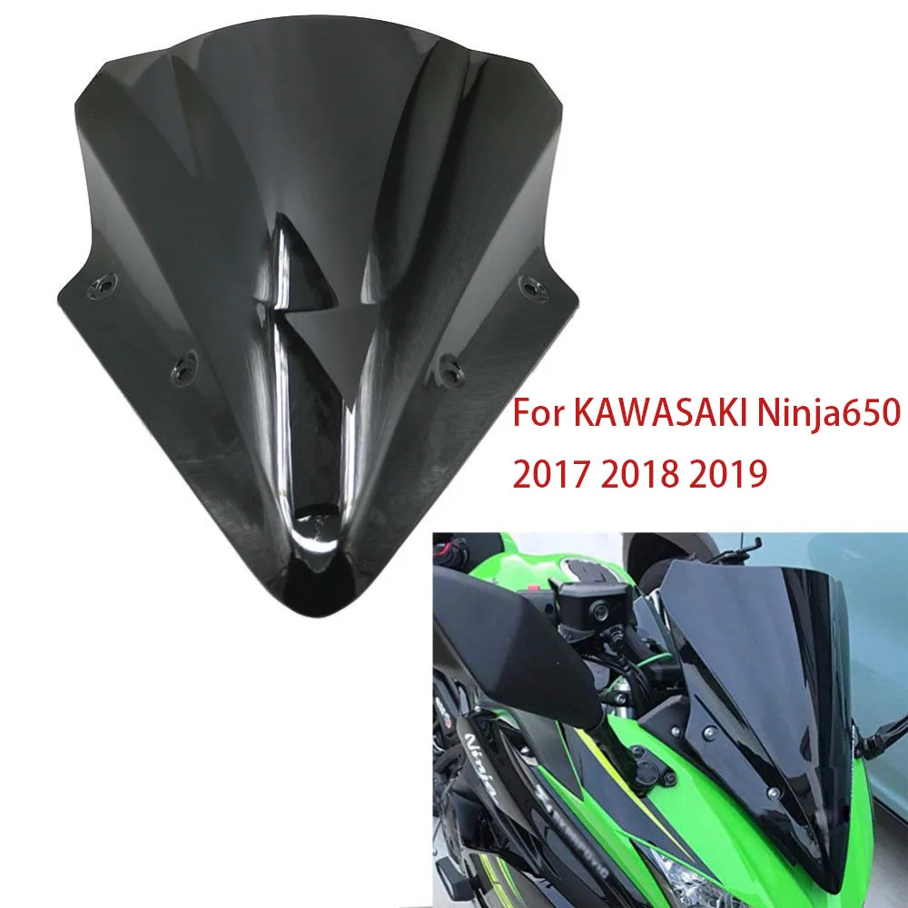 Motorcycle black Windshield Windscreen Window for KAWASAKI Ninja650 ...