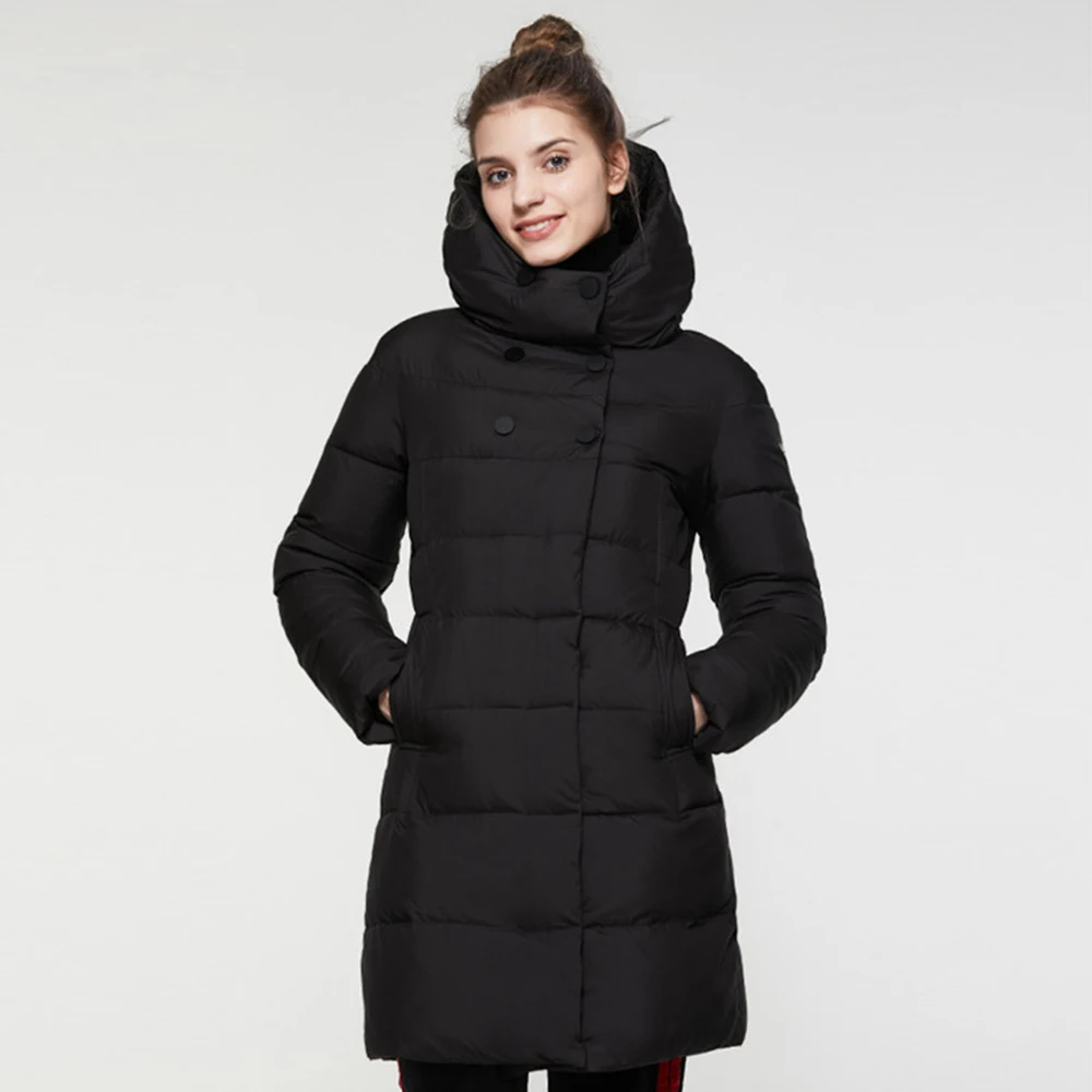 Nice Coat Women Parkas Sleeve Warm Coat Medium Length Slim Women Parka ...