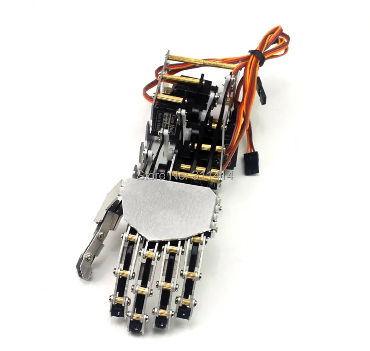 5DOF Humanoid Five Fingers Metal Manipulator Arm Mount Kit Left + Right ...