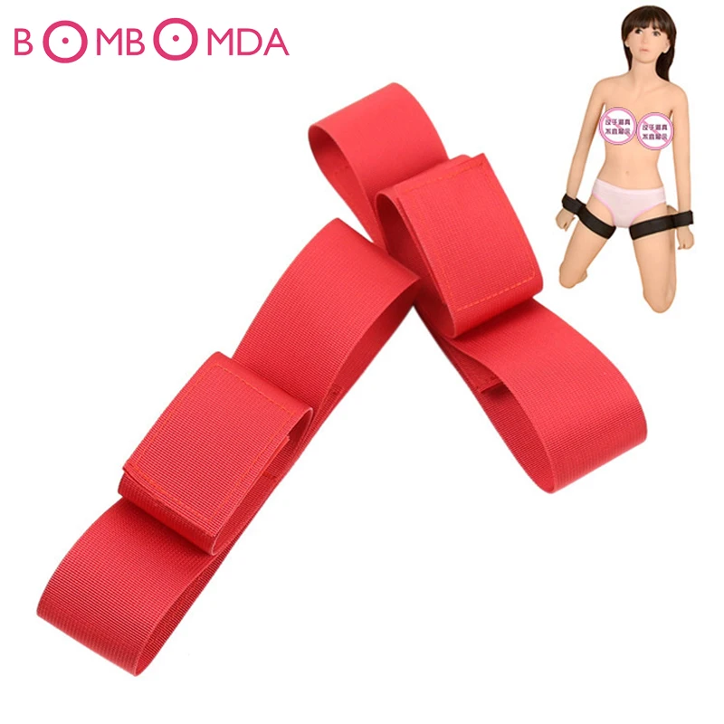 2pcs Flirting Handcuffs Wrist And Thigh Cuffs Kit Adult Games Sex Bondage Restraints Bandage Tied