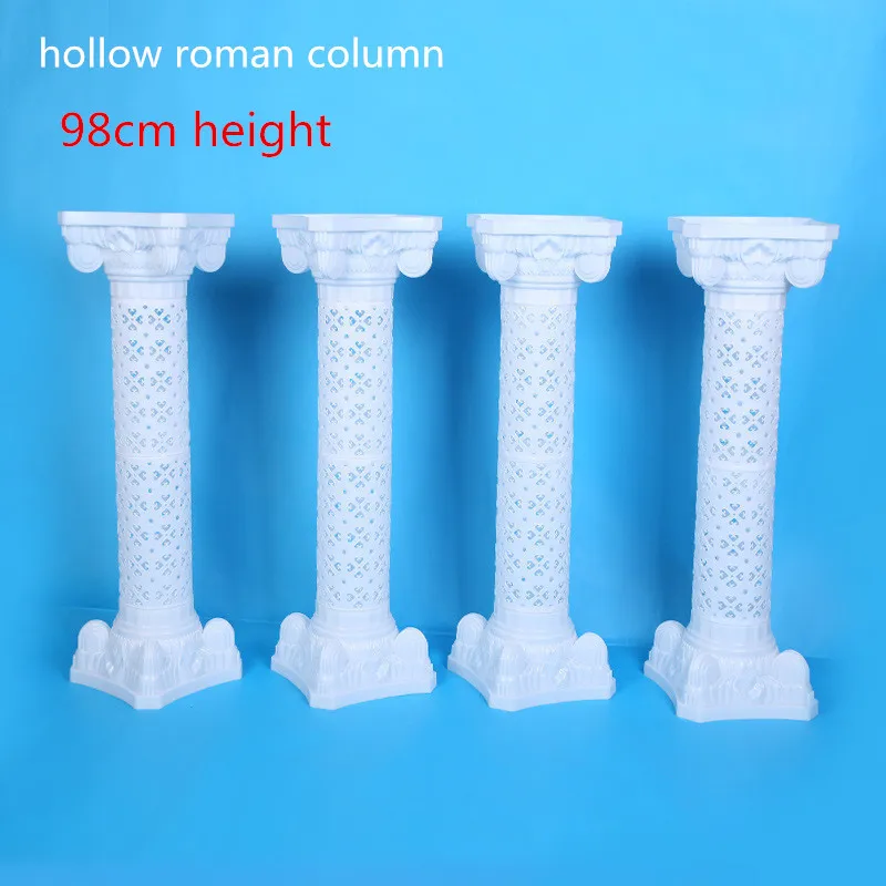 Hollow Flower Design Roman Columns White Color Plastic Pillars Road ...