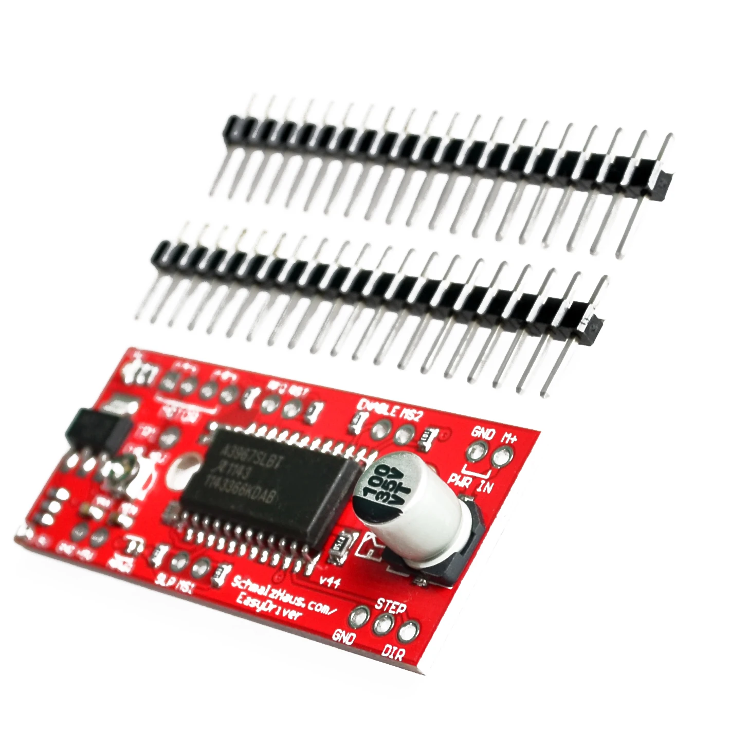 A3967 EasyDriver Stepper Motor Driver - 47x20mm in size.