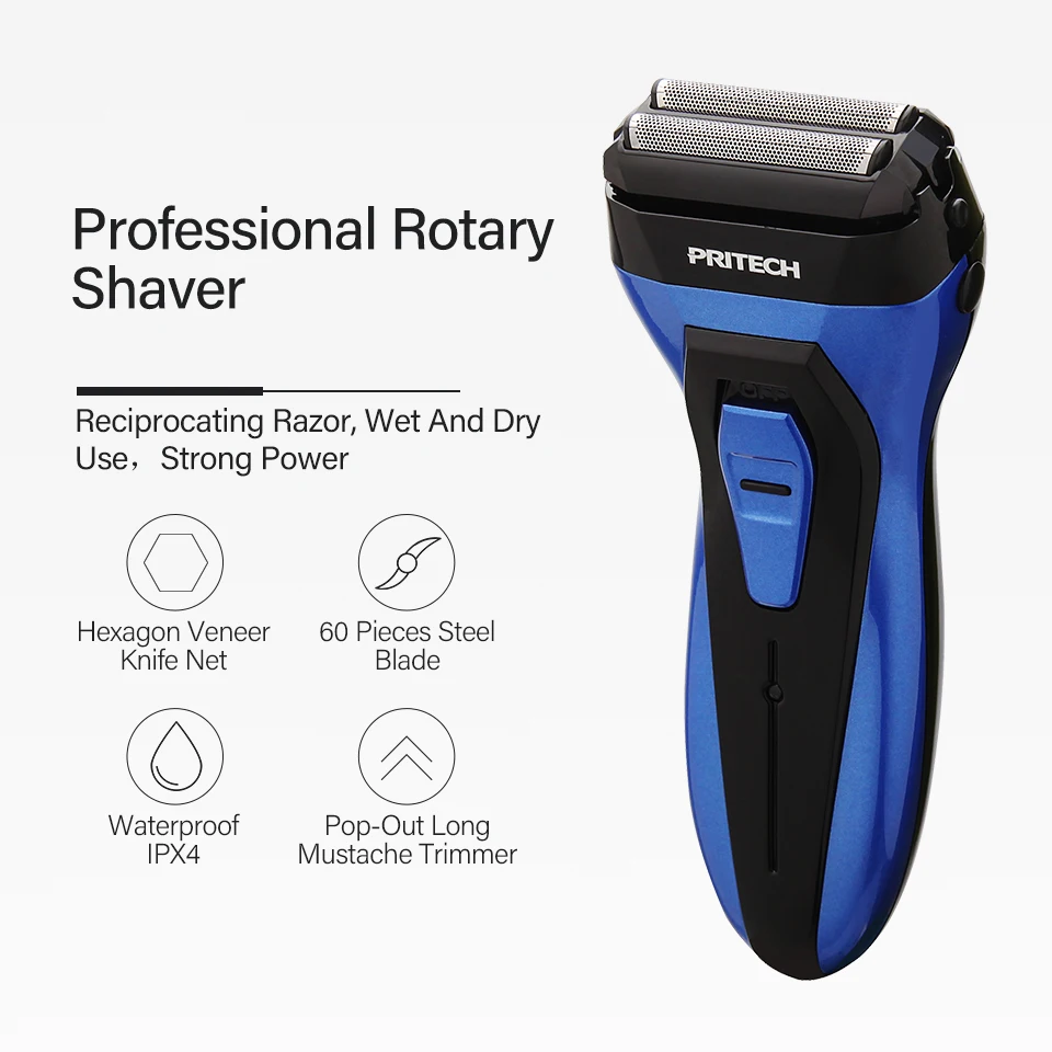 PRITECH Electric Shaver Rechargeable Electric Razor Shaver For Men ...