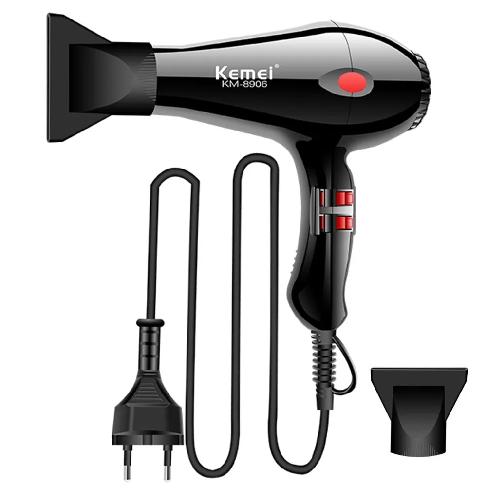 3000wcold Hot Air Setting Professional Hair Dryer Blow With Two Nozzles Salon Hair Styling Tool