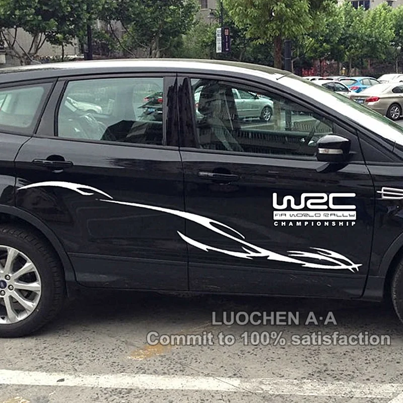 Car Stickers 2PCS WRC Rally Lines Decals For Whole Body Auto Tuning ...