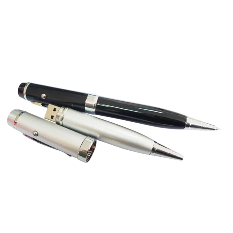 10pieces a lot finctional Grade Usb Flash Drive Business Pen Usb Disk with Laser Pointer cle usb ...
