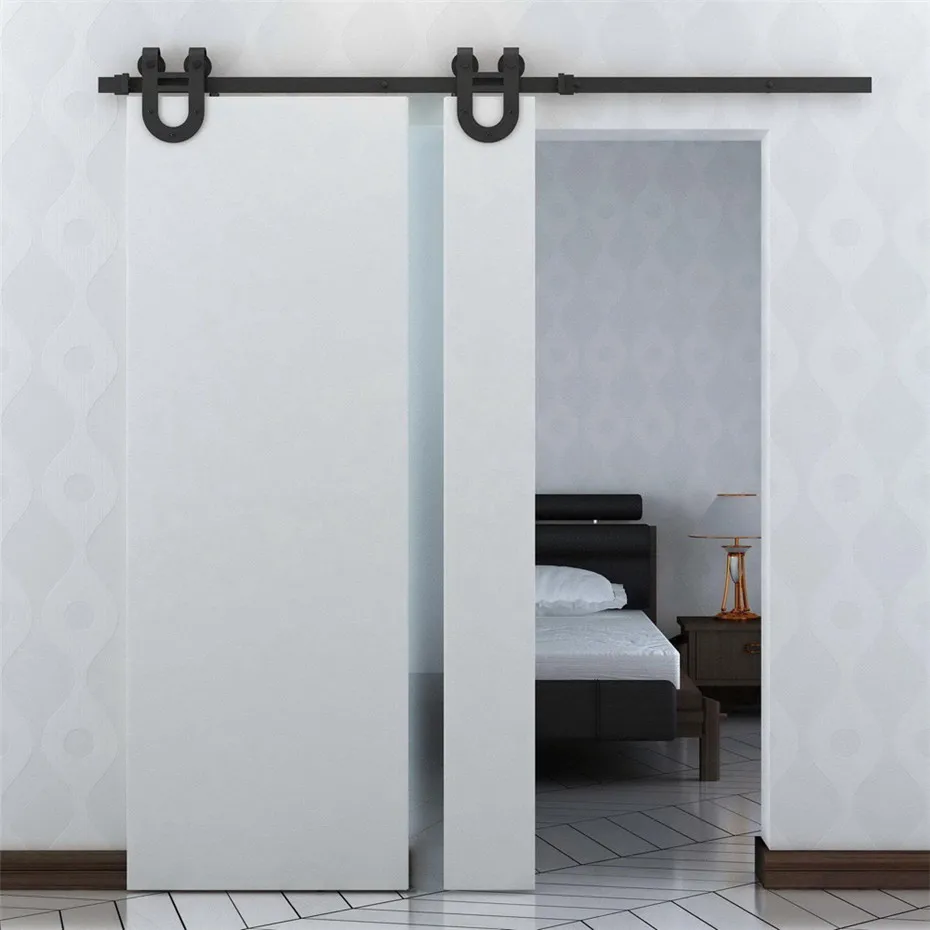 5 16 FT Modern Interior Sliding Barn Door Hardware Track System Set ...
