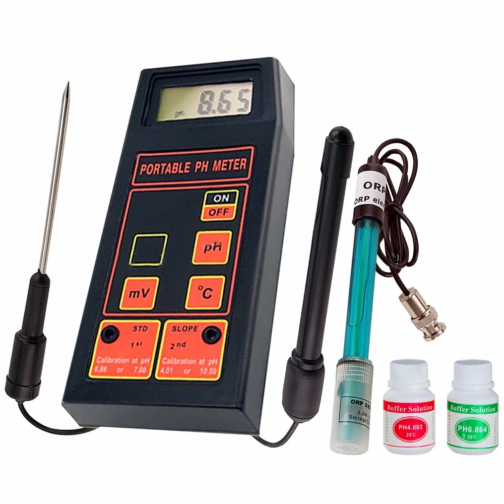3-in-1-High-Accuracy-Portable-pH-mV-Temp-Meter-Replaceable-pH-ORP ...