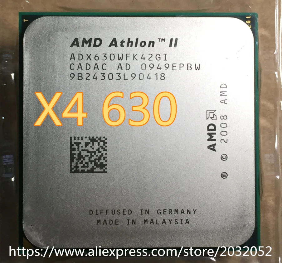 AMD Athlon X4 630x4 630 CPU 프로세서 2.8GHz 2MB 쿼드 코어 소켓 AM3 데스크탑 cpu, 재고 ...