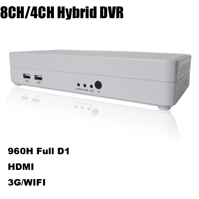Super Mini DVR 8 channel real time recording 960h full D1 ONVIF Hybrid ...
