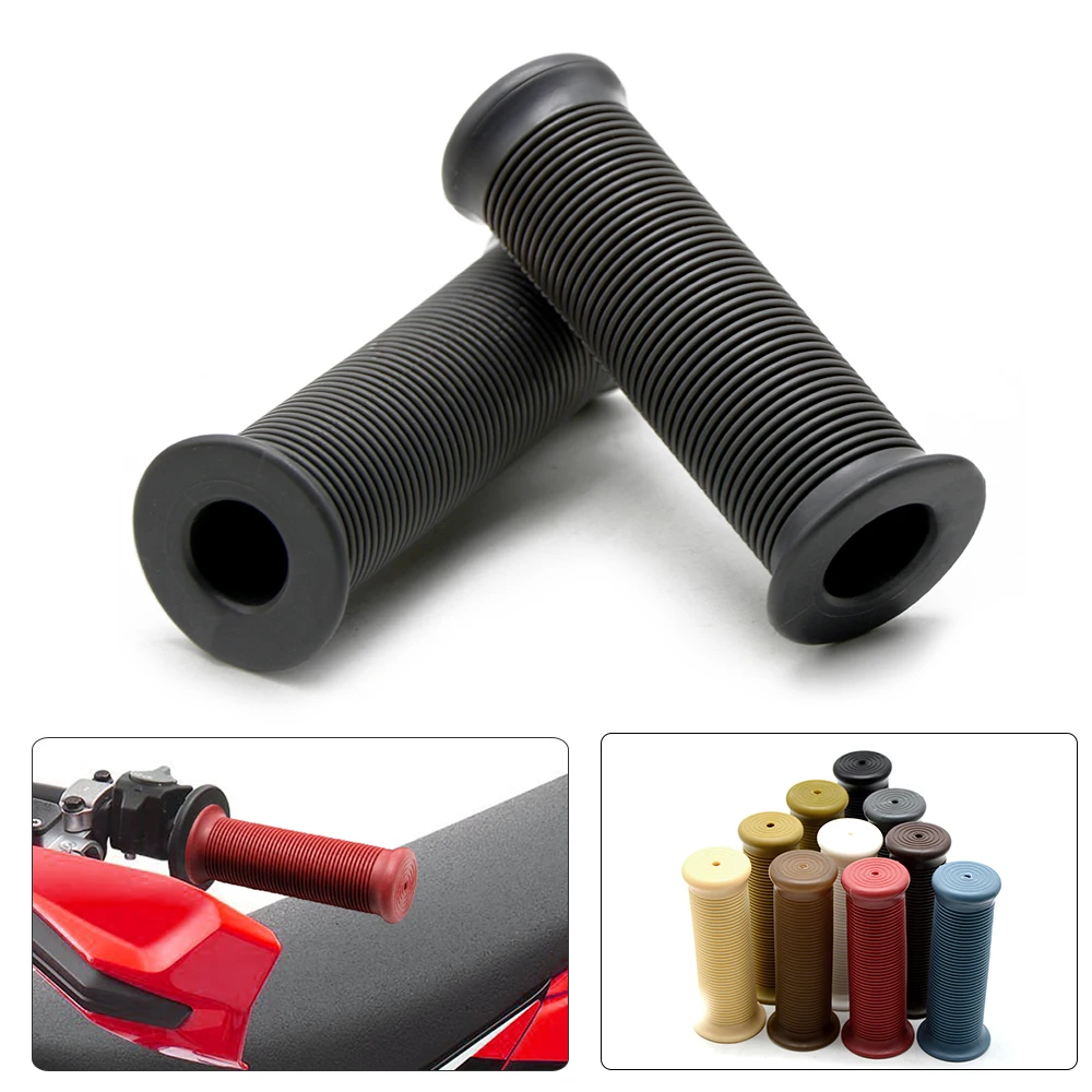 Motorcycle 22mm/24mm Rubber Handlebar Hand Grips For Honda For Yamaha ...