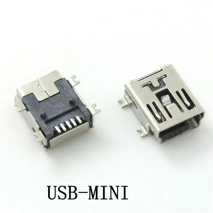 10PCS Mini USB SMD 5 Pin Female Mini B Socket Connector Plug-in ...