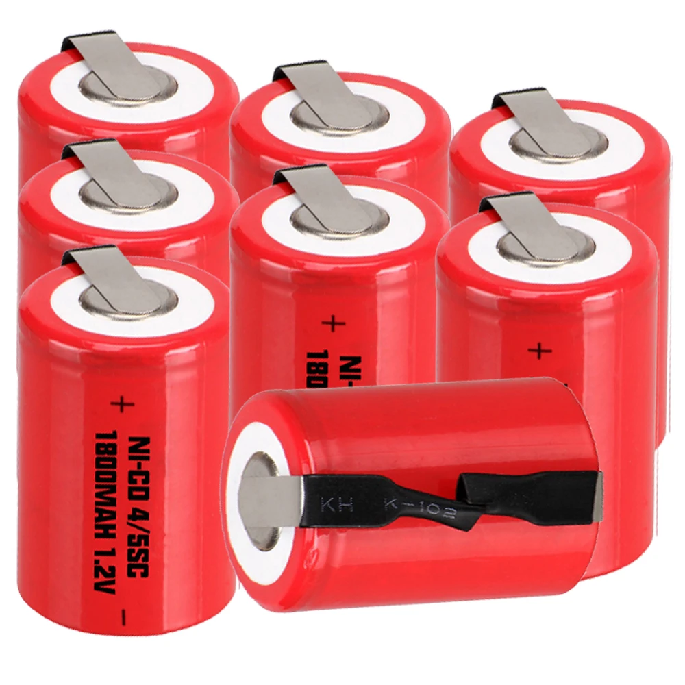 Lowest price 8 piece 4/5SC battery 1.2v batteries rechargeable 1800mAh nicd battery for power ...