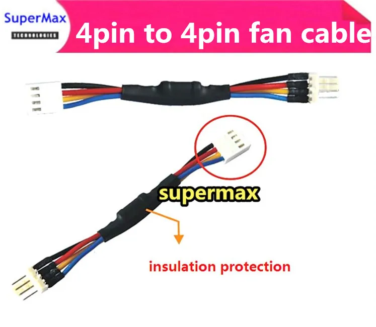 4 Pin Fan Connector Cord Pc Reduce Fan Speed Power Resistor Male To ...