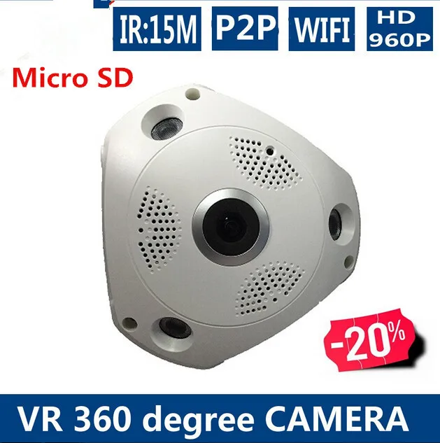 360 Degree Panoramic CCTV Security IP 1.3MP/3MP/5MP Two Way Audio ...