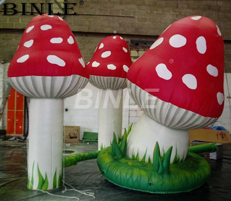 Customized 2.4mh Giant Inflatable Mushroom Inflatable Plant For Party ...