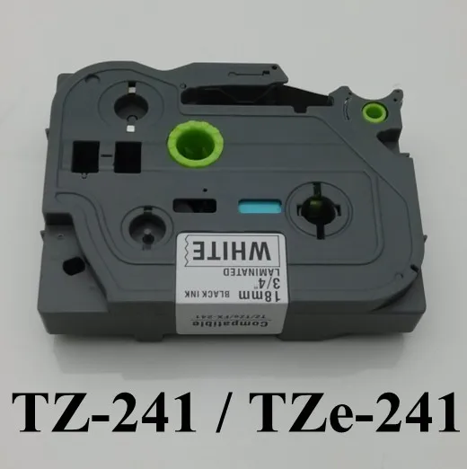 New 2014 p touch tape tz 241, tz241,black on white tape 18mm TZ 241 ...