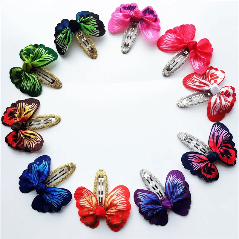 Mini Boutique Bows 24inch Butterfly Hair Ribbon With Bb Hair Clips Hair Pins 10pcslot In Hair