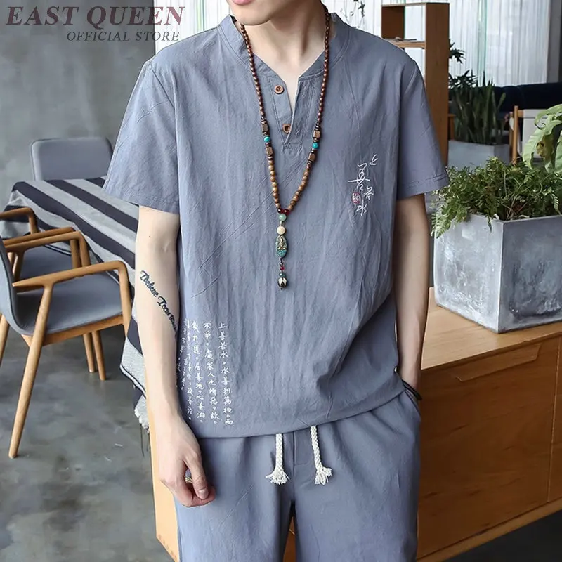 Traditional Chinese Clothing For Men Two Piece Set Top And Pants ...