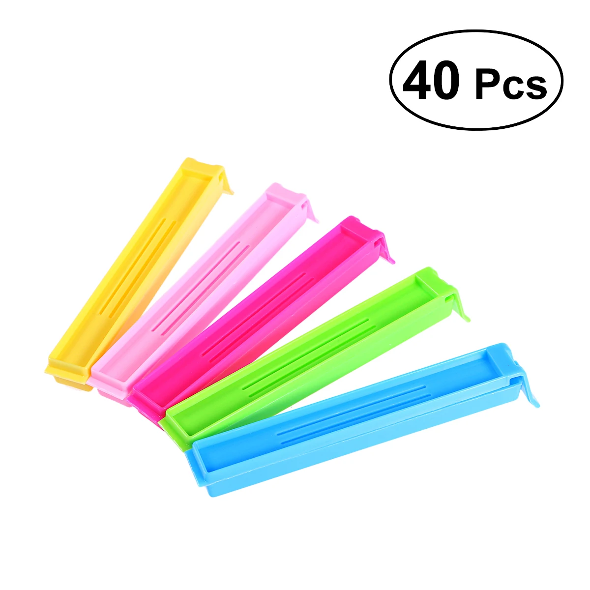 40pcs 11cm Plastic Food Bag Seal Clip Fresh Keeping Sealer Clamp Home ...