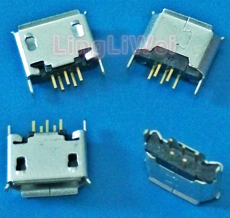 10pcs Vertical MICRO mini USB 5pin female seat 180 degrees jack 5P ...