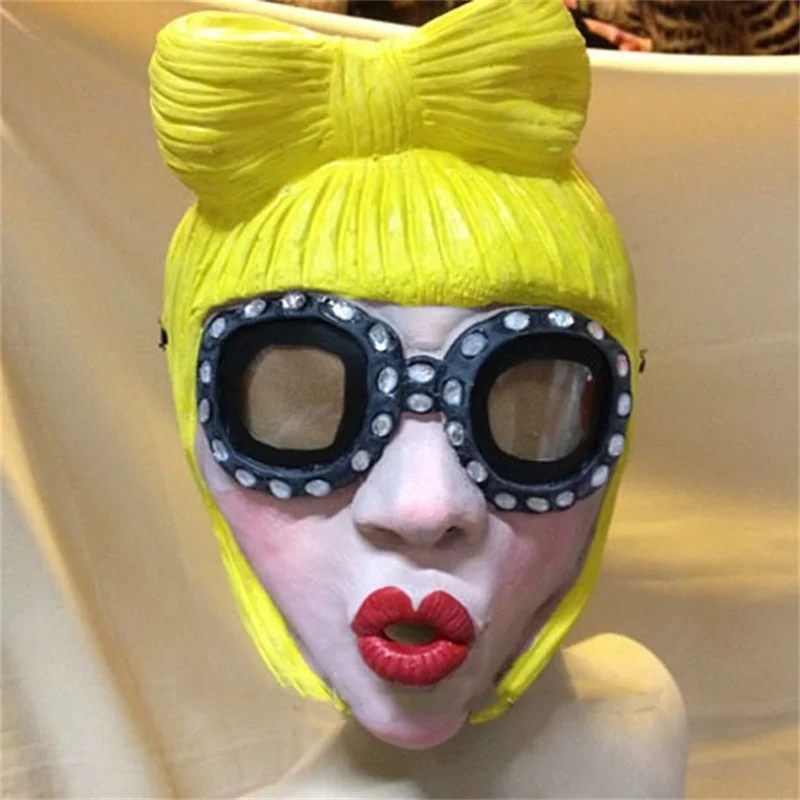 Lady Gaga Party Halloween Latex Rubber Mask Cosplay Costume Full Face ...