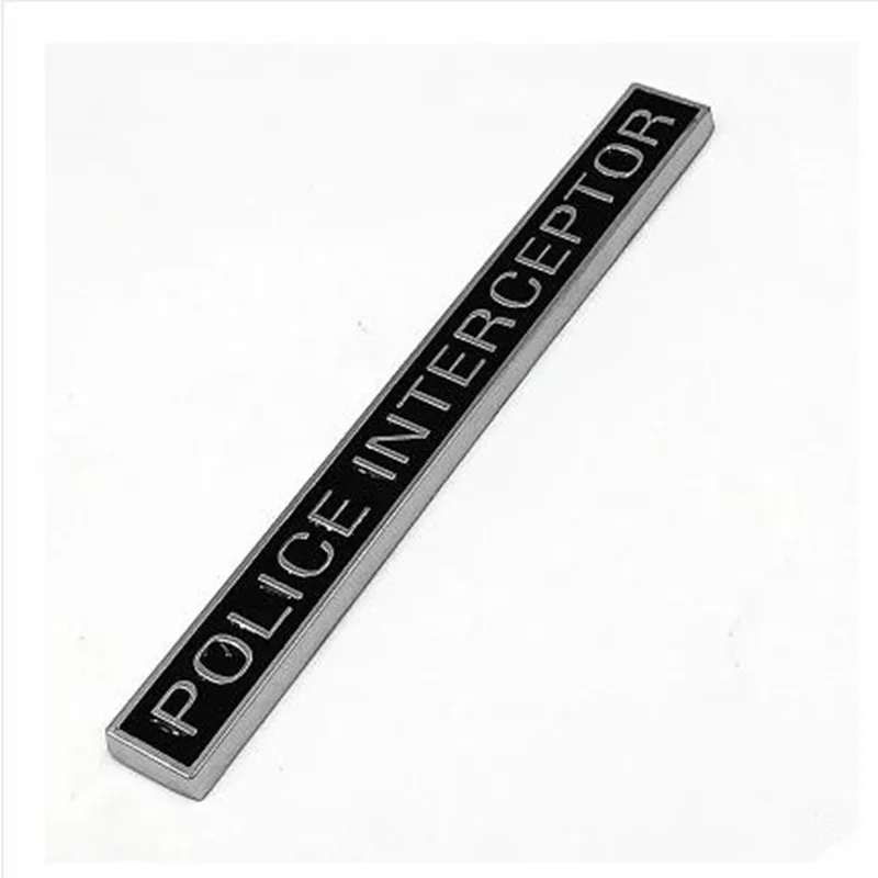 100pcs Car Styling 3D Metal Sticker POLICE INTERCEPTOR Emblem Badge ...